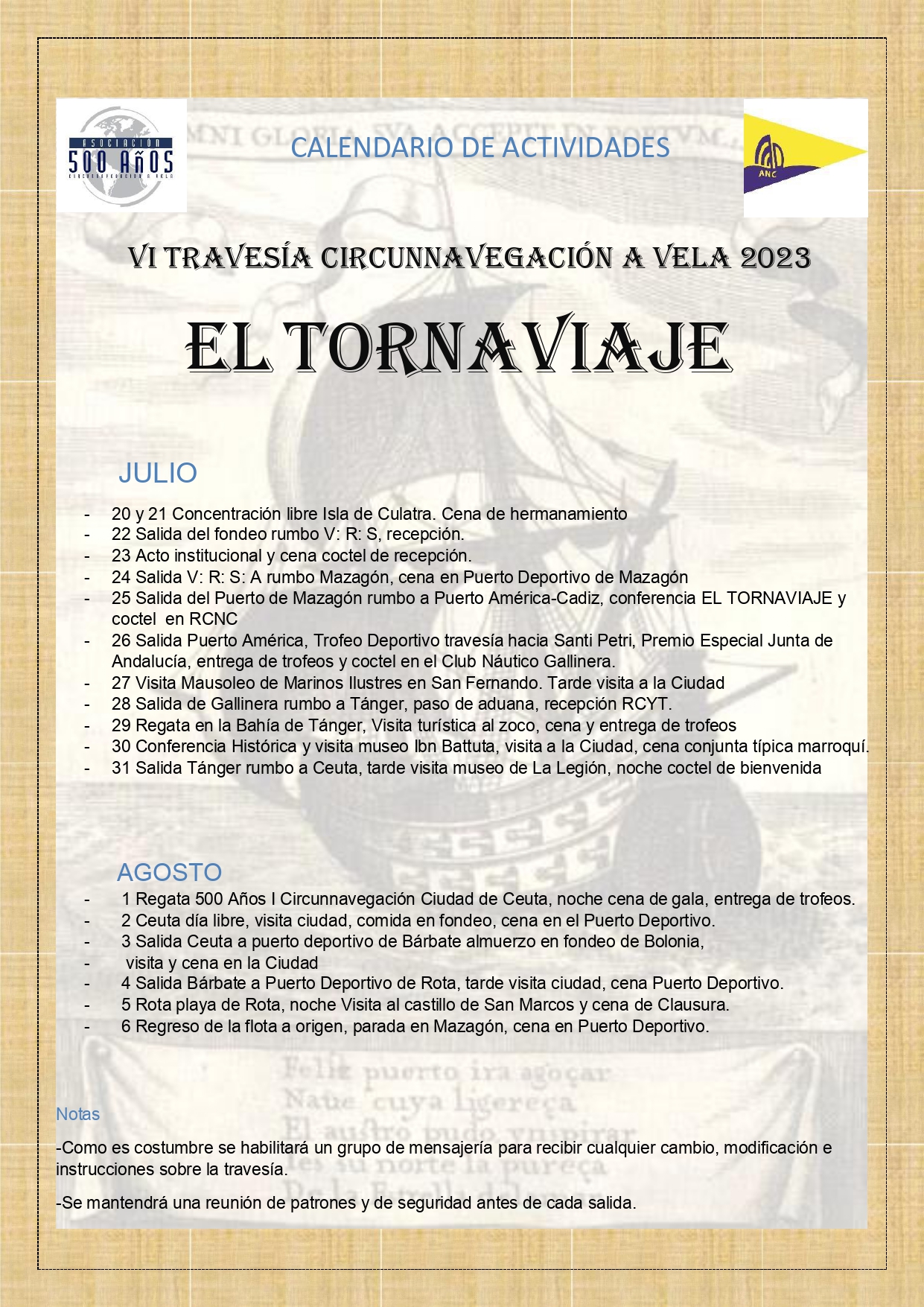 travesía V centenario – Descubrimiento del torna viaje 1522-1565